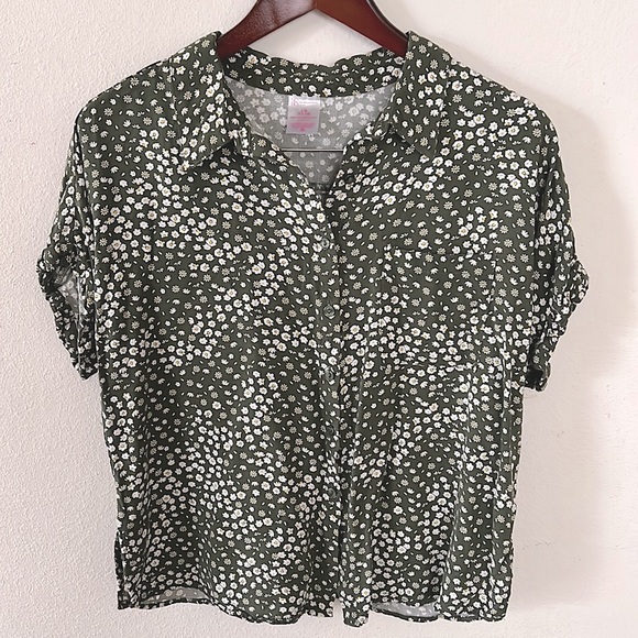 NOBO | Tops | Nobo Green Floral Shirt | Poshmark